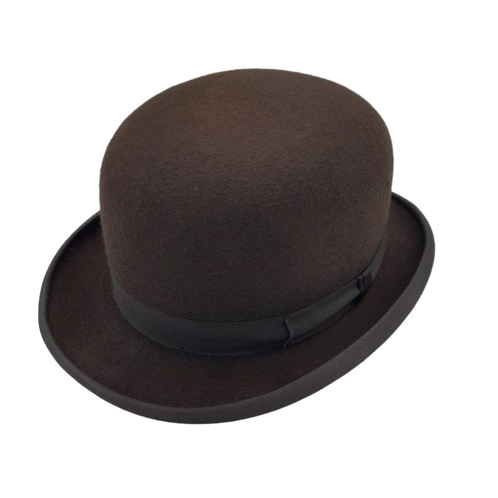 Dark Brown Fur Felt Bowler Hat | Ascot Top Hats