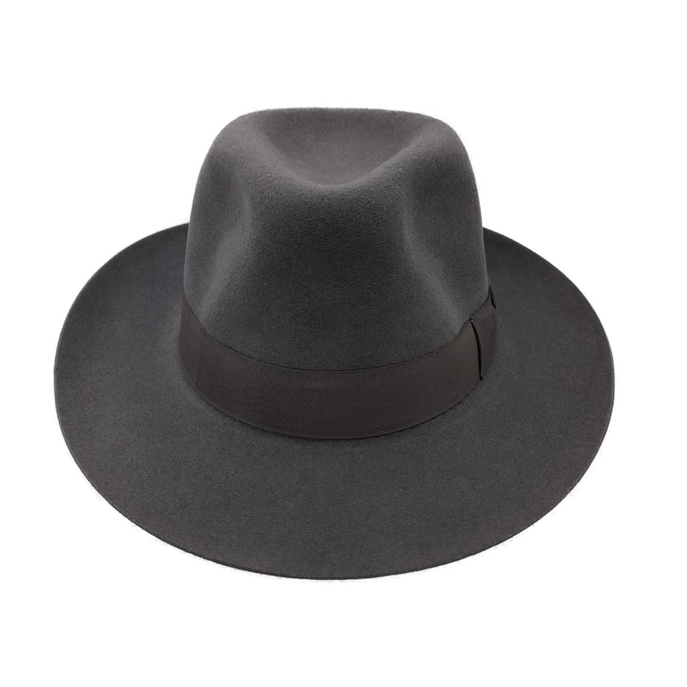 Fine Fur Felt Fedora | Grey | Wide Brim | Graduate