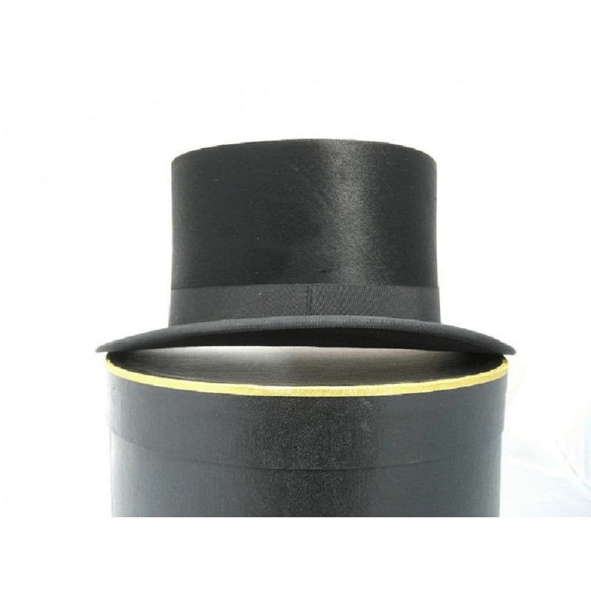 Black Silk Top Hat | Antique Vintage Silk Plush Top Hats