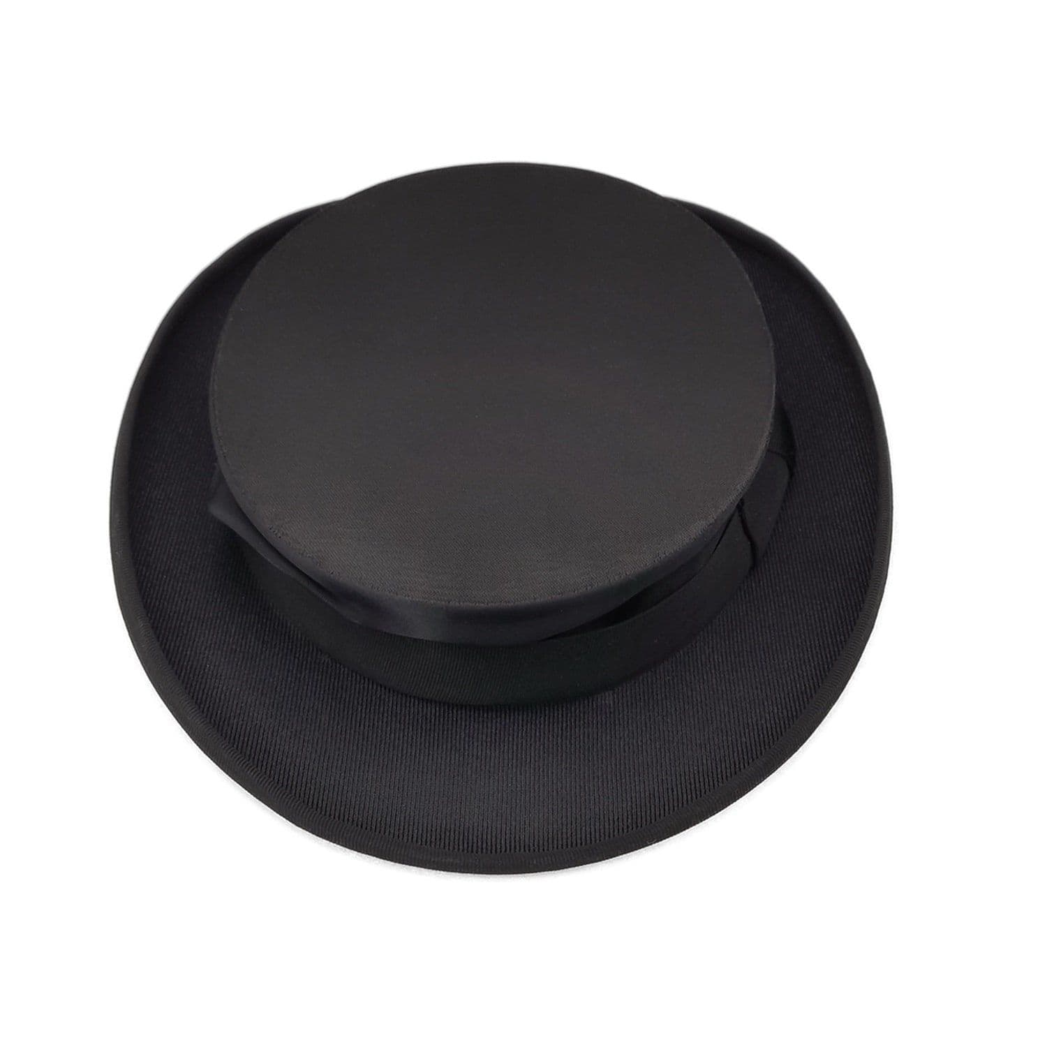 Collapsible Black Top Hat | Black Satin Modern New 6 High