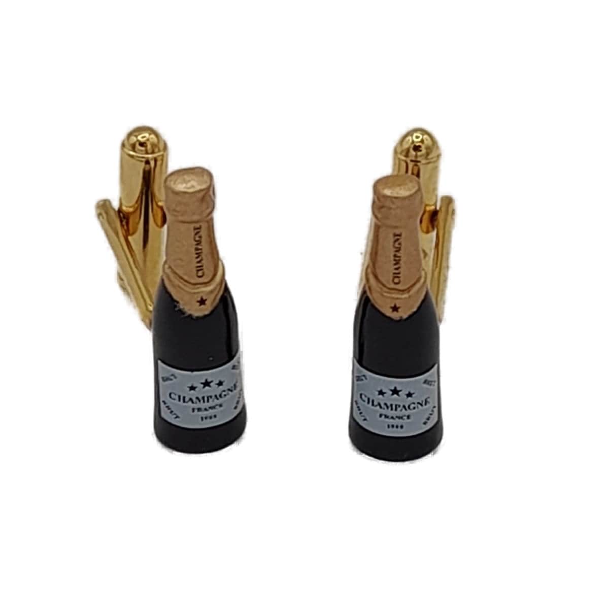 Cufflinks Champagne Bottle | Enamel Style