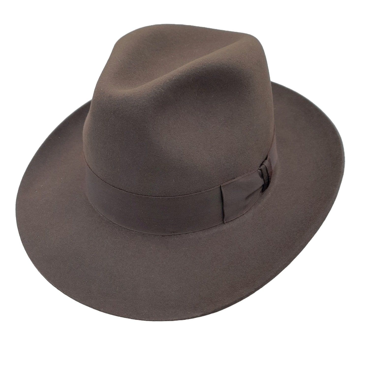 Fine Fur Felt Fedora | Brown | Wide Brim | Gloucester