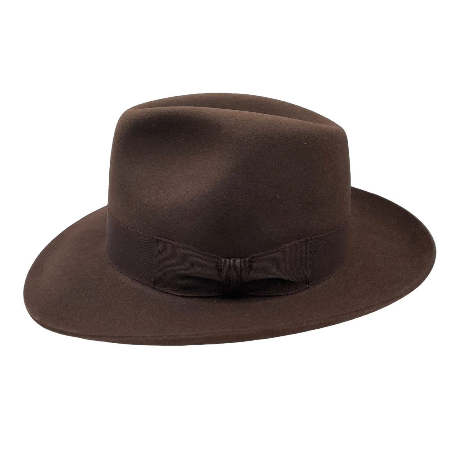 Fine Fur Felt Fedora | Brown | Wide Brim | Gloucester