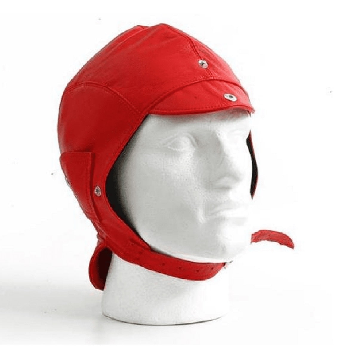 Leather Flying Aviator Helmet | Red
