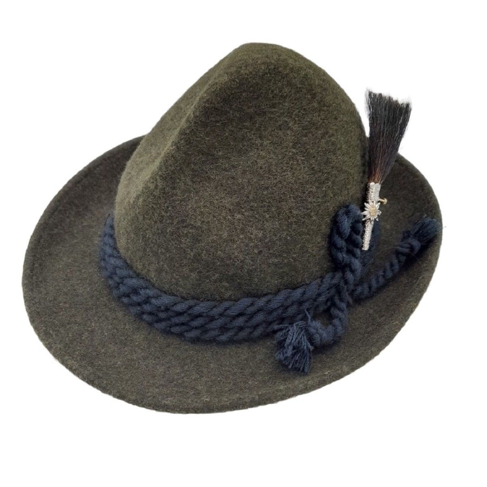 Tyrolean Hat | Bavarian Alpine hat Oktoberfest Style | Green